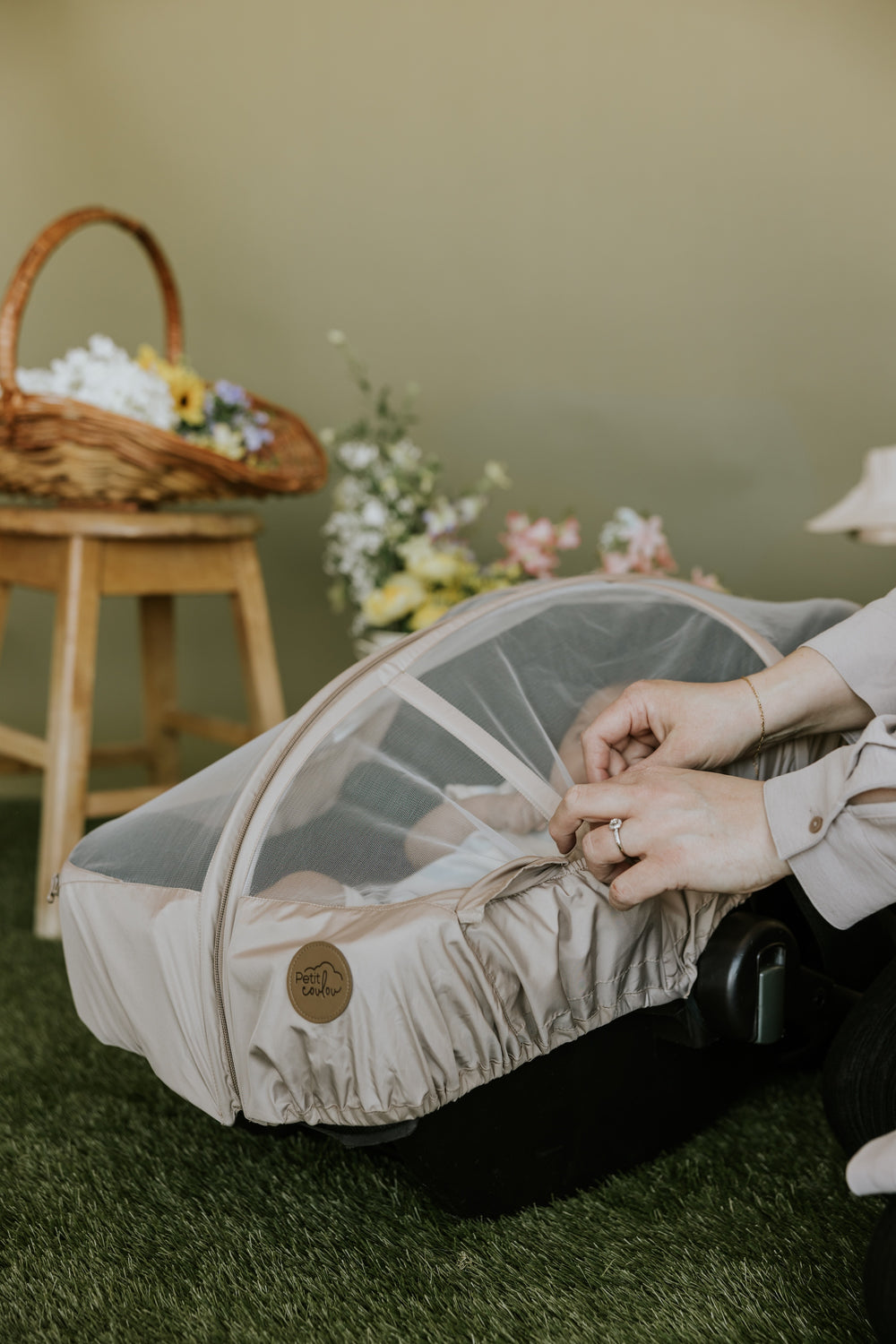 Petit Coulou car seat covers and baby accessories