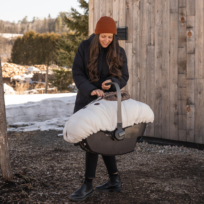 Winter Sherpa Car Seat Cover - Petit Coulou