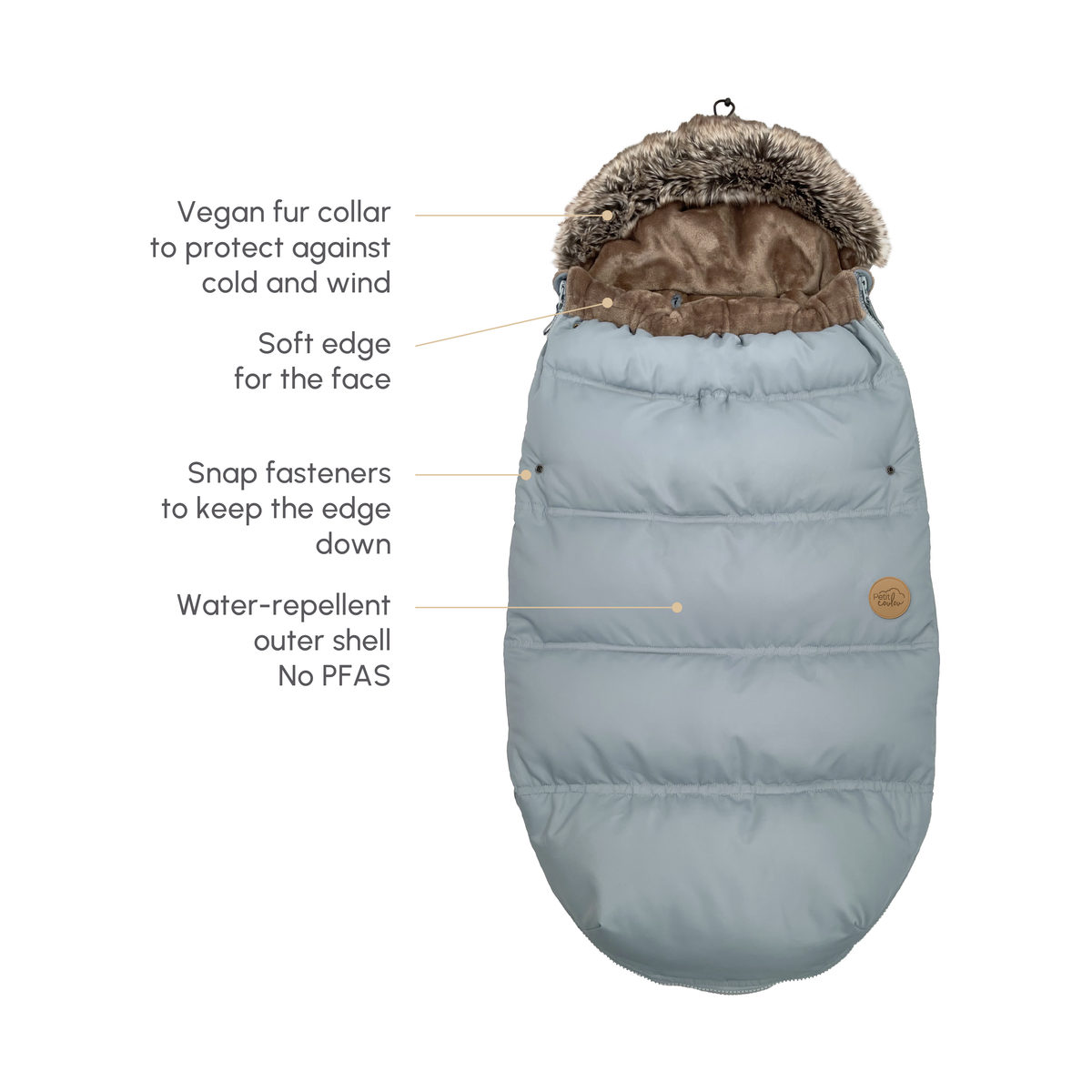 Baby Footmuff Cover for Stroller | Protection Up to -30˚C - Petit Coulou